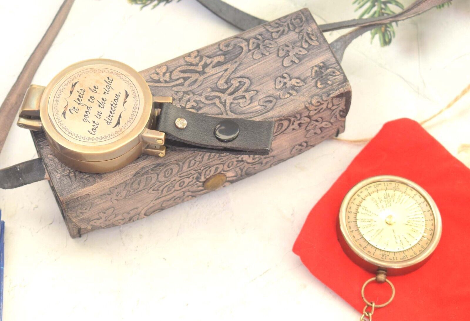 Maritime Vintage Directional Compass, Nautical Handmade Antique Brass ...