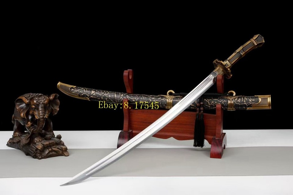 High Manganese Steel Broadsword Sword Sharp Alloy Handle Chinese Saber ...