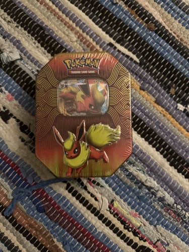 Pokemon TCG: Elemental Power Tin Flareon GX + 4 Packs (Sun & Moon ...