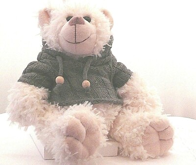 GWURM - OURS ECRU AVEC GILET GRIS - 25 CM-- NEUF- | eBay