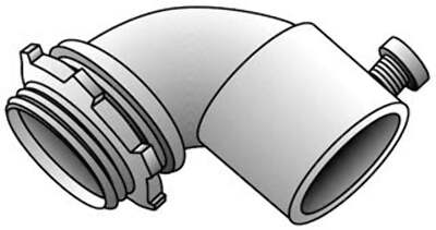 8075SS - OZ/Gedney EMT Angle Set Screw Connector Zinc Plated Iron 90 ...