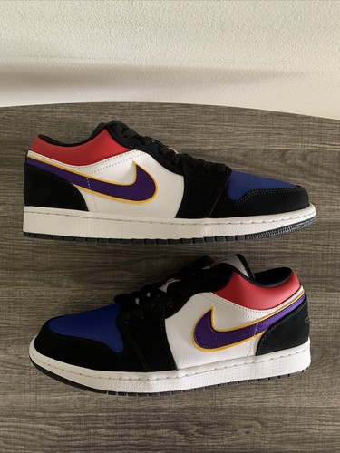 Size 10 - Nike Air Jordan 1 Retro Low Lakers Top 3 Rivals 2019 | eBay