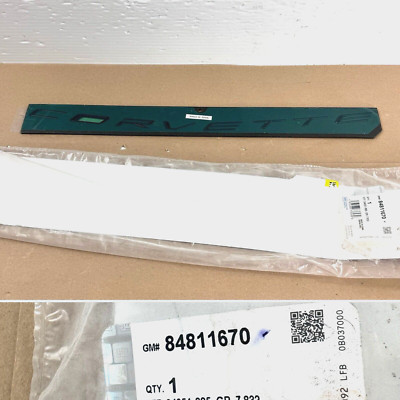 2020-2024 Chevrolet Corvette Script C8 Rear Emblem 84811670 Carbon ...