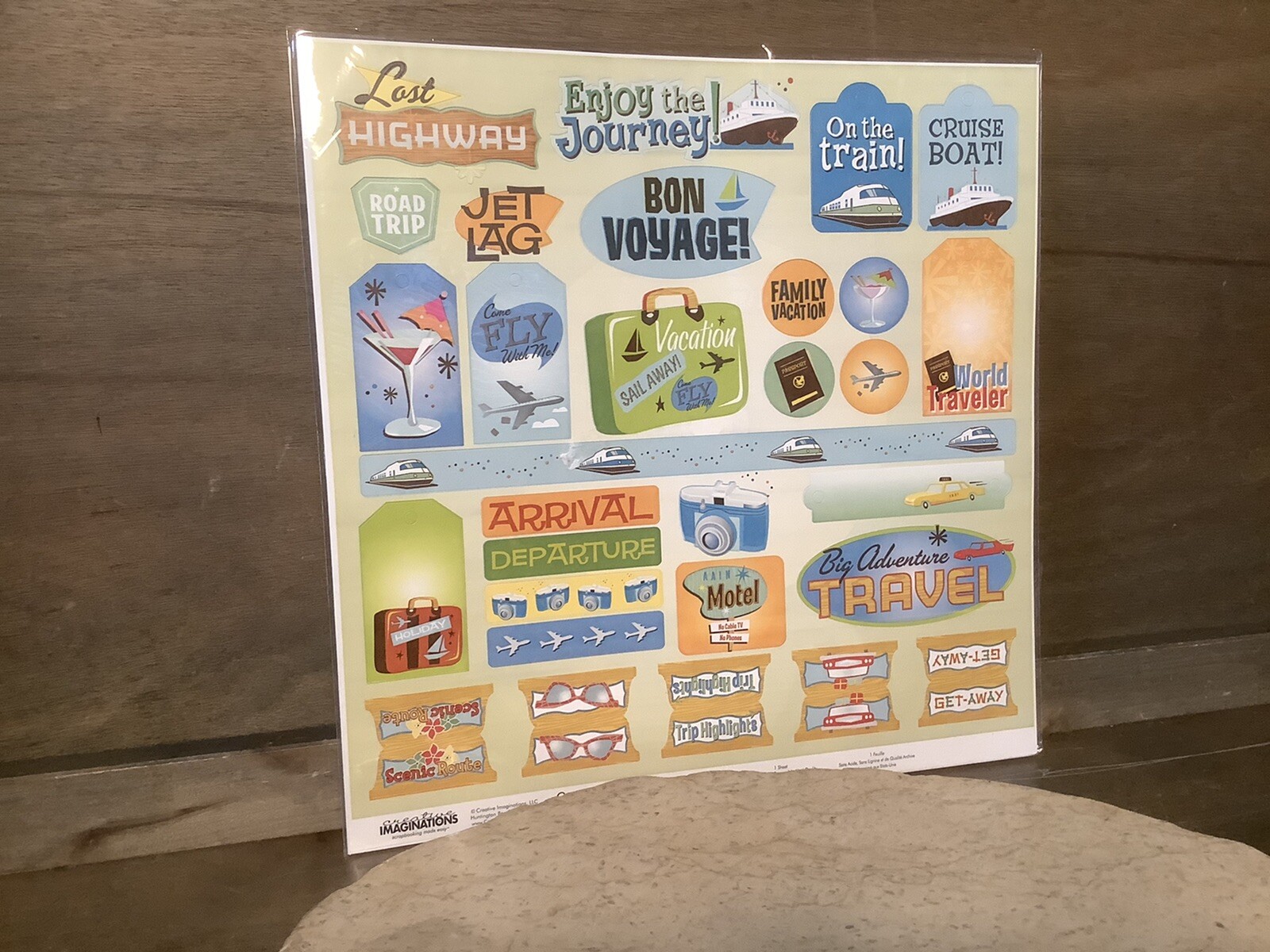 6 Creative Imaginations Signature Collections Retro Travel Sticker ...