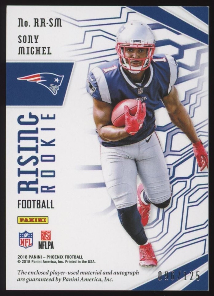 SONY MICHEL 2018 Phoenix #RR-SM Rising Rookie RPA 96/125 | eBay