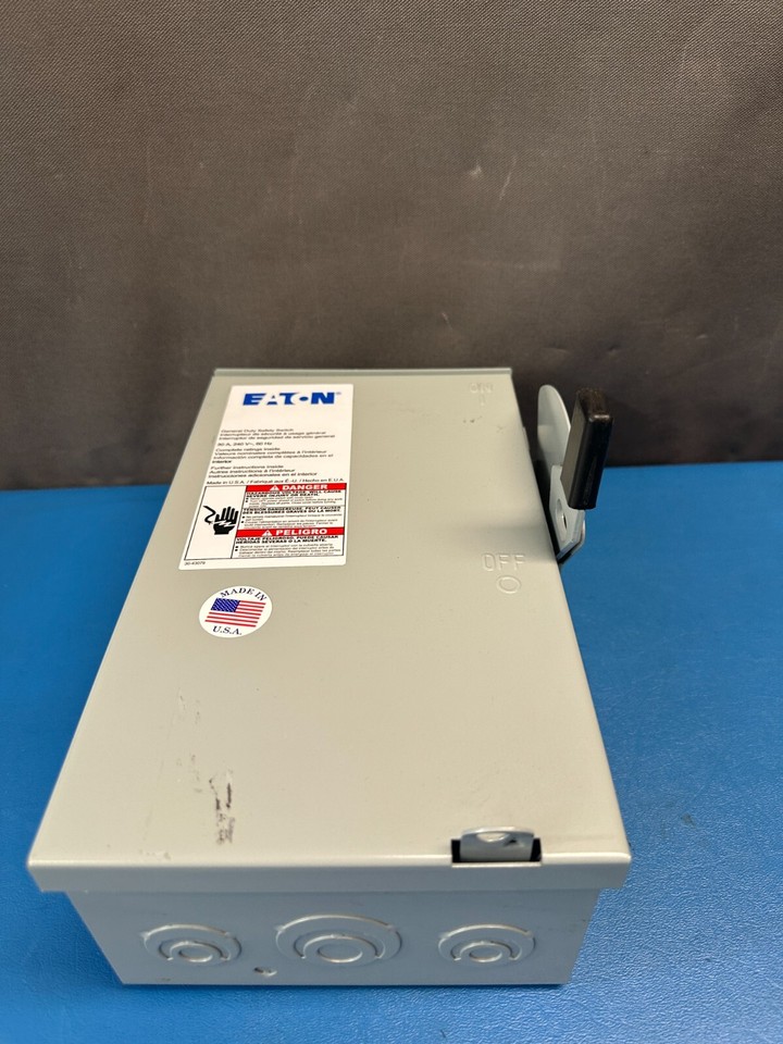 Eaton Type 3R Series-B 30A General Duty Fusible Safety Switch Enclosure ...