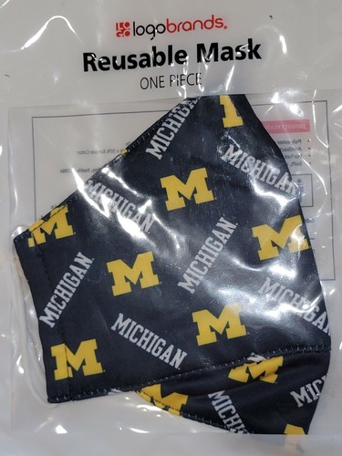 NCAA Michigan Wolverines Reusable Face Mask, NEW (Lot of 2 Masks) | eBay