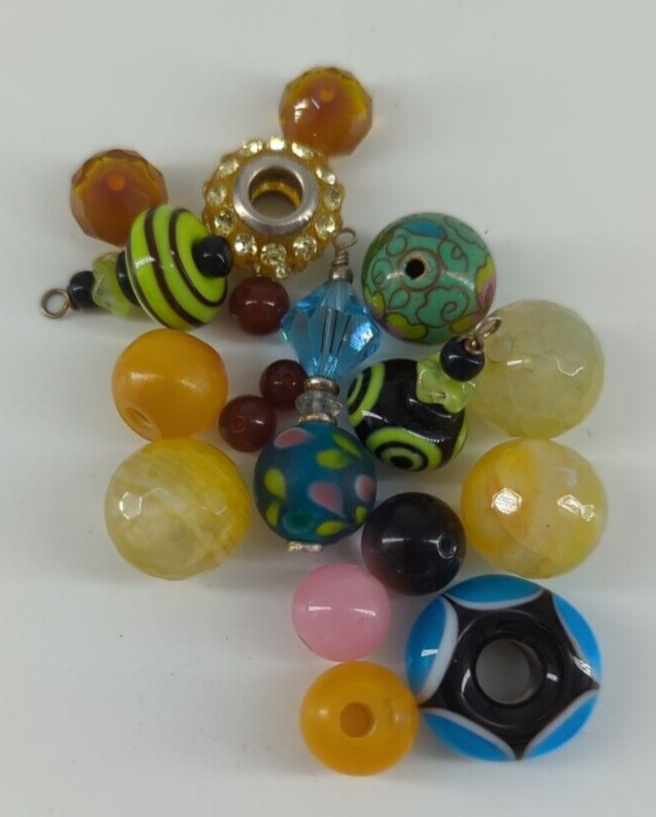 Jewelry Making Lot Of 18 Beads Drop Fancy Dangles Glass Beads ...
