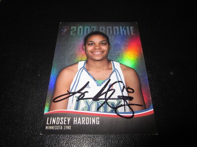 LINDSEY HARDING SIGNED AUTOGRAPHED 2007 WNBA ROOKIE RC CARD # RC1 SP ...