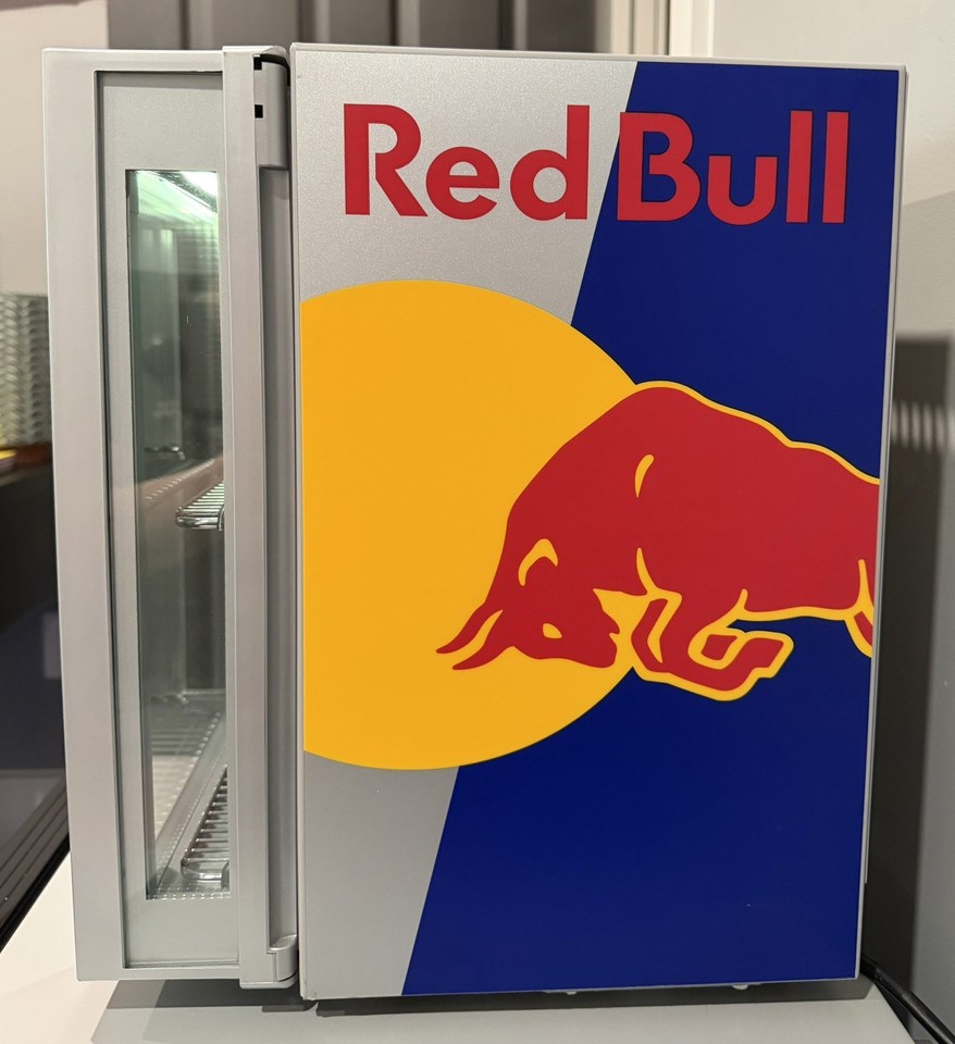 Red Bull Mini Fridge Baby Cooler Refrigerator RB-BC2020: Clean & Runs ...