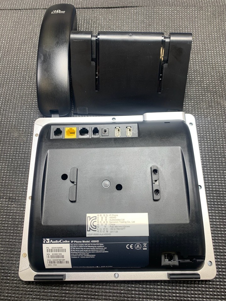 AudioCodes 450HD SIP IP Phone VoIP 8-Line Desktop Telephone UC450HDEG ...