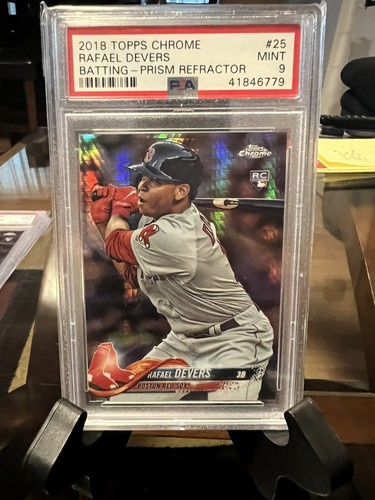 2018 Topps Chrome-PRISM Refractor-Rafael Devers-RC PSA 9 MINT #25 ...