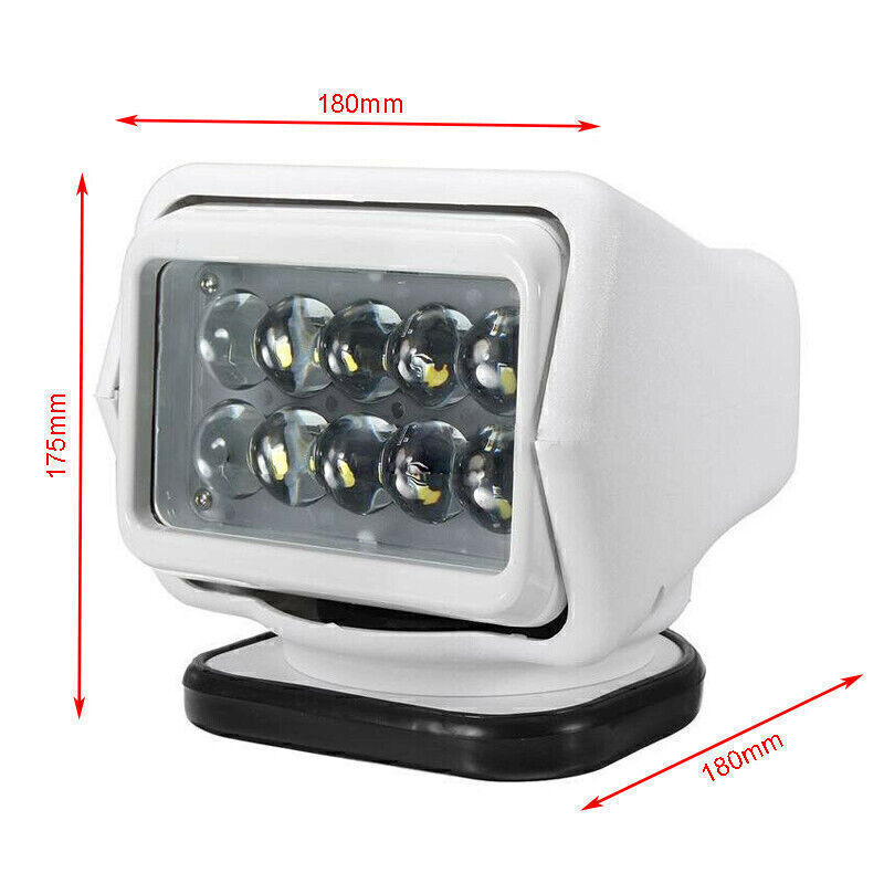 50W Led Remote Control Search Light 360° Magnetic Base Truck Boat ...