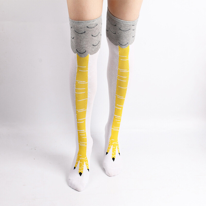 1Pair Of Chicken Feet Socks Thigh High Stocking Knee Length Chicken ...