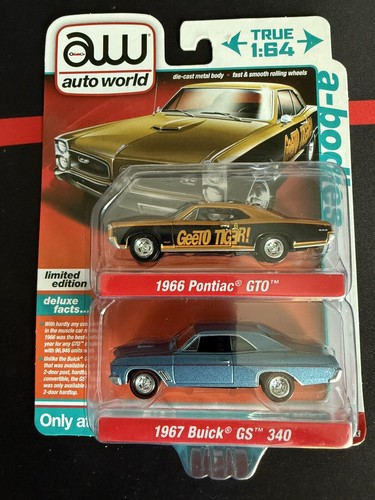 AUTO WORLD TARGET EXCLUSIVE 1966 PONTIAC GTO & 1967 BUICK GS 340 2 PACK ...