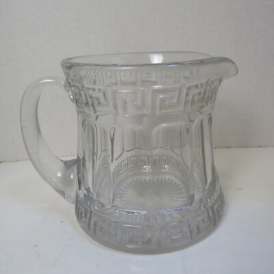 ANTIQUE HEISEY GLASS CLEAR ELEGANT LARGE GREEK KEY 40 OUNCE WATER ...