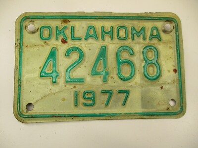 1977 Oklahoma license plate 42468 | eBay