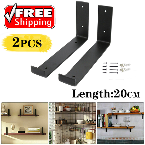 2 Pack Garage Shelf Brackets Heavy Duty Wall Mounted Shelving Support ...