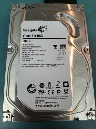 SEAGATE VIDEO 3.5" HDD 2TB HARD DRIVE - 1CT164 ST2000VM003 763649027424 ...