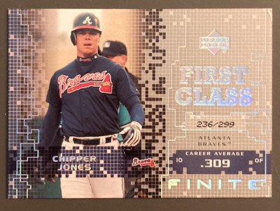 CHIPPER JONES 2003 UPPER DECK FINITE FIRST CLASS 236/299 | eBay