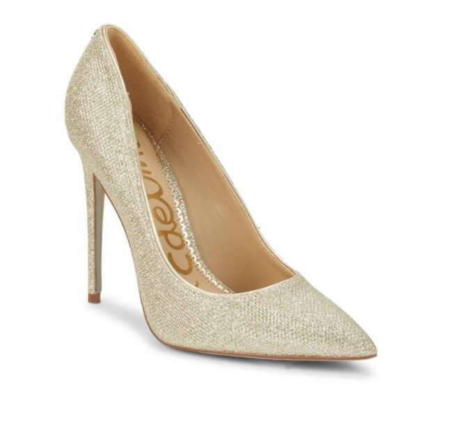 Sam Edelman Gold Sparkling Pumps size 6 | eBay