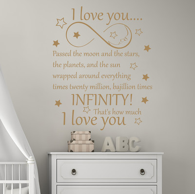 Infinity Symbol Wall Decals Passed The Moon And The Stars Quotes ...