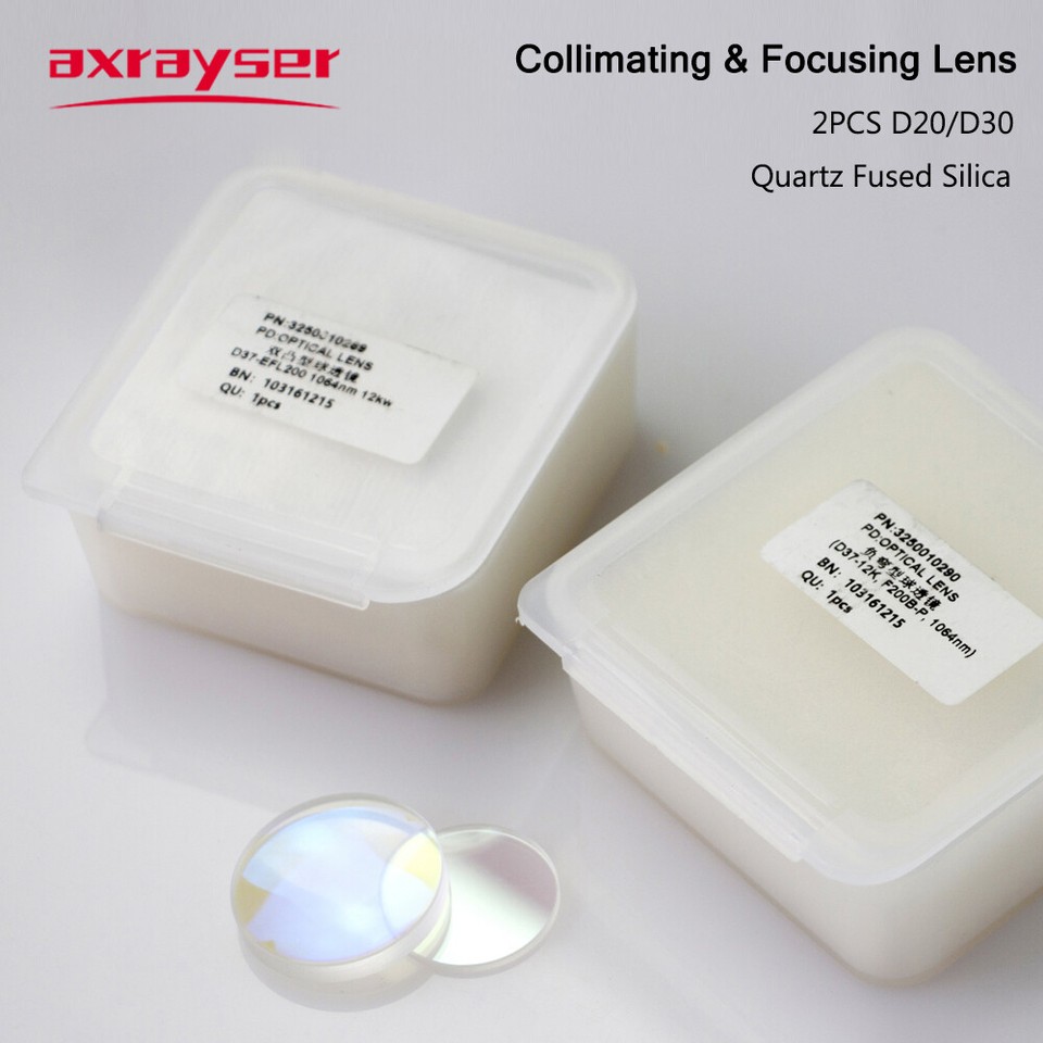 2PCS Collimator Focusing Lens Dia.28 30 37 for Raytools Bodor WSX ...