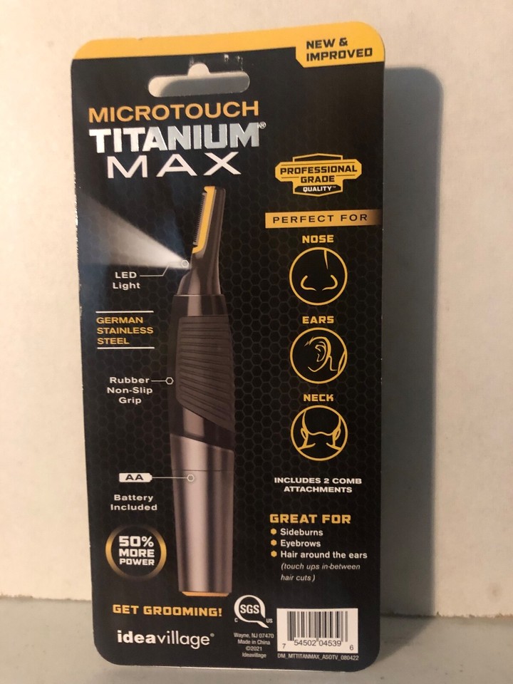 MicroTouch Titanium Max Lighted All In One Personal Trimmer Micro ...