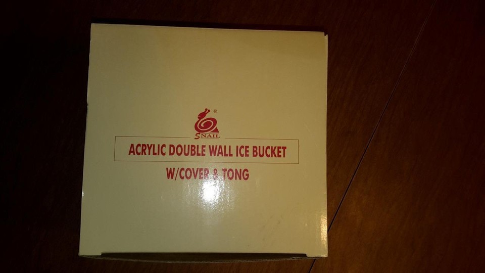 SNAIL ACRYLIC DOUBLE WALL ICE BUCKET W/ COVER AND TONG | eBay