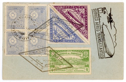 P67/12 ZEPPELIN 1932 PARAGUAY REGISTERED POSTCARD SIEGER 141 | eBay