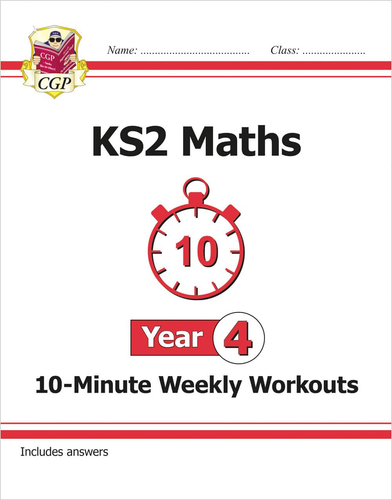 KS2 Year 4 Maths 10-Minute Weekly Workouts (CGP Year 4 Maths) | eBay UK
