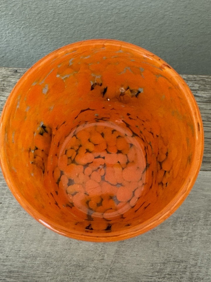 Anthropologie Icon Mystic Black Cat Orange Halloween Juice Glass Votive ...