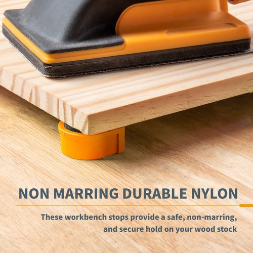 8Pcs/set Bench Dog 19mm Workbench Peg Brake Stop Woodworking Desktop ...