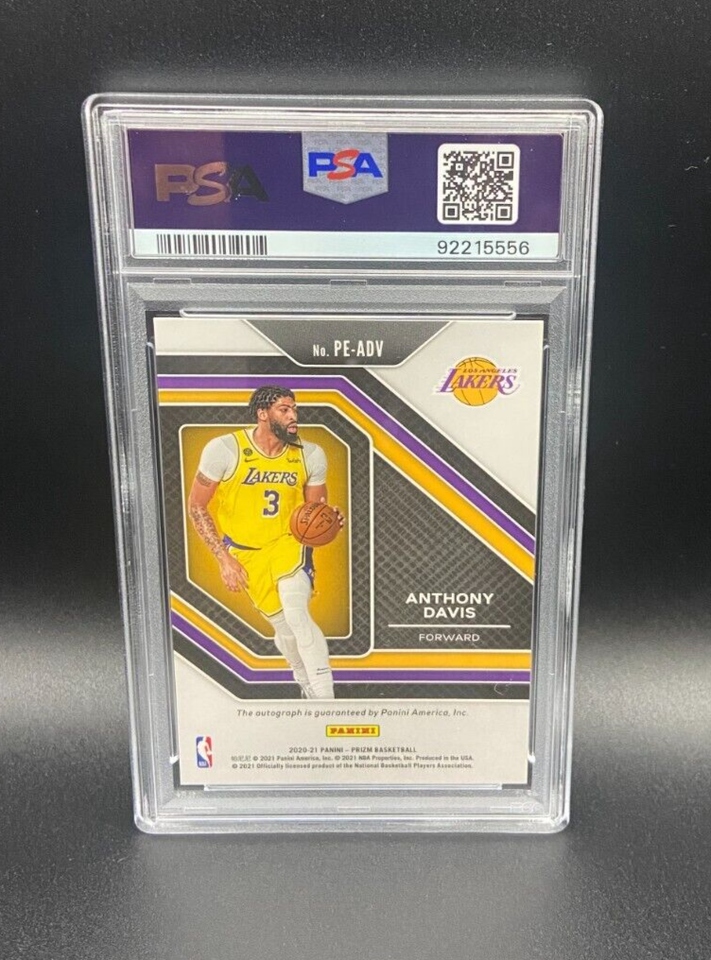 2020-21 Panini Prizm Anthony Davis Penmanship Signatures Auto PSA 10 ...