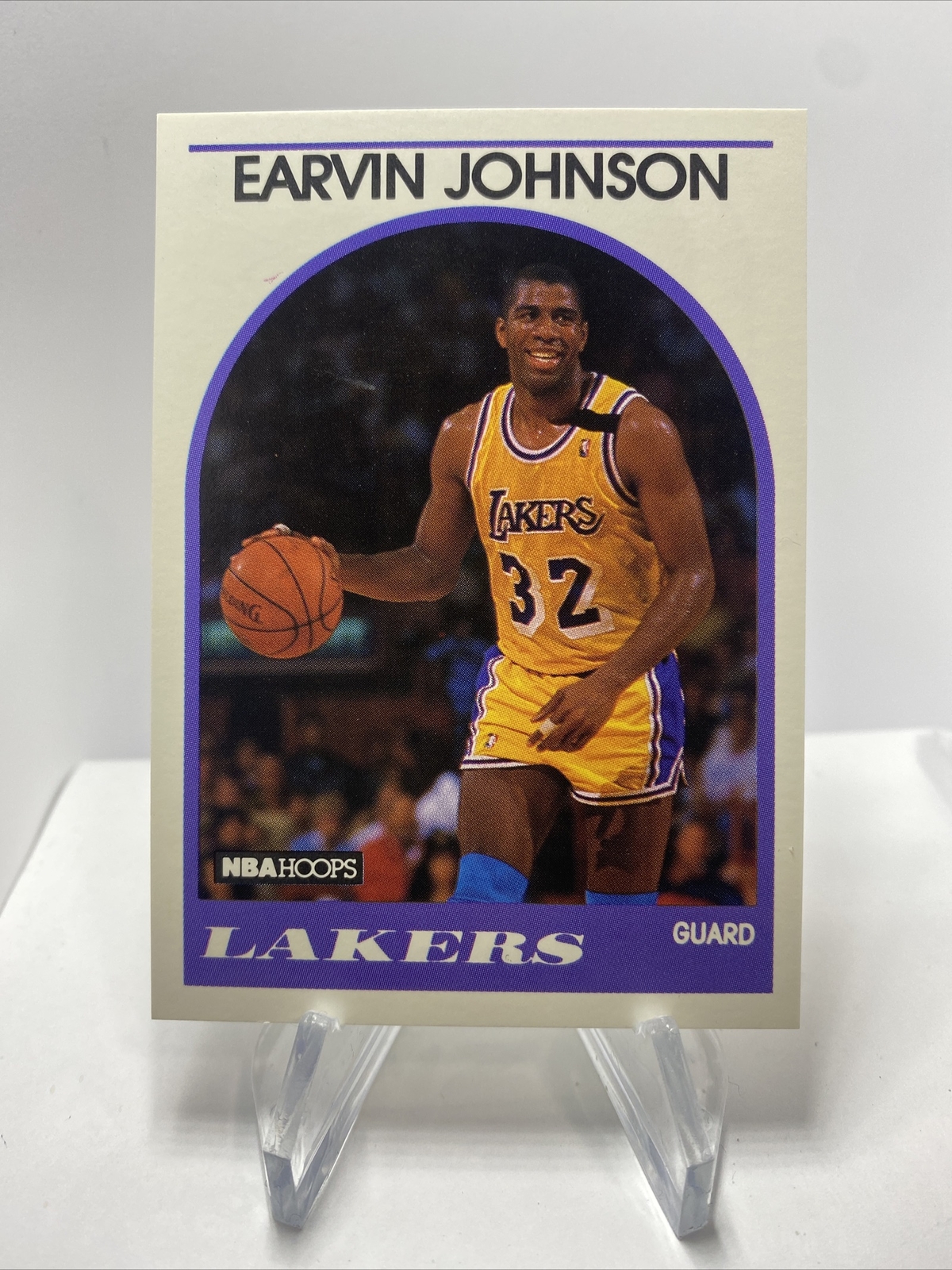 1989-90 NBA Hoops Earvin Magic Johnson Basketball Card #270 Los Angeles ...