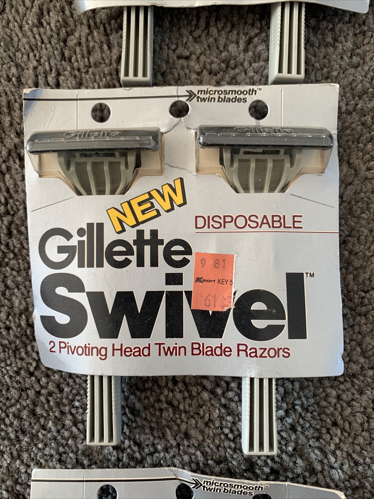 11-Vintage Gillette Swivel Disposable Razors 1981 Microsmooth Twin ...