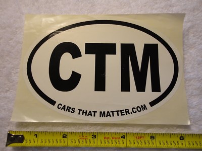 CTM Cars That Matter.Com decal sticker Approximately 5" x 3". New. | eBay
