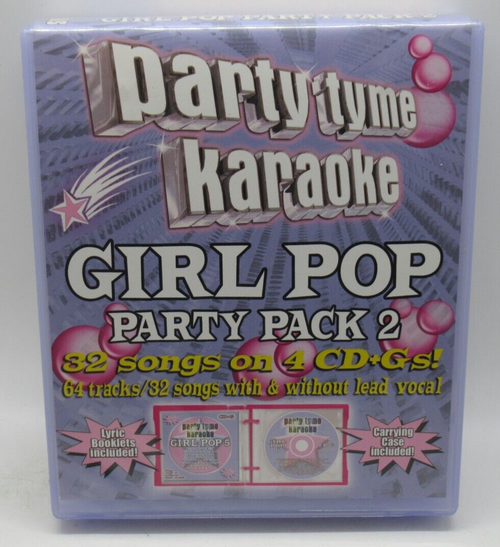 PARTY TYME KARAOKE: GIRL POP PARTY PACK VOL. 2, 4-DISC MUSIC CD+G SET ...