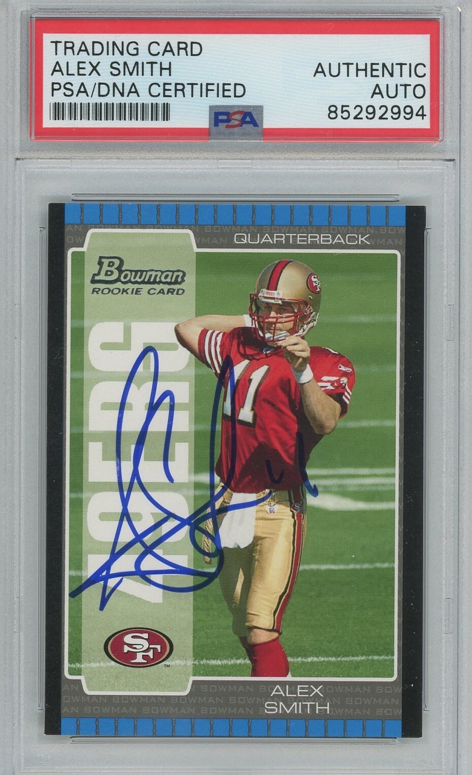 Alex Smith 2005 Bowman 49ers RC Rookie PSA/DNA Signed Auto Autographed ...