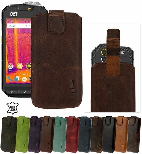 Caterpillar CAT S41 Case Genuine Leather Pouch Cell Phone Case With ...
