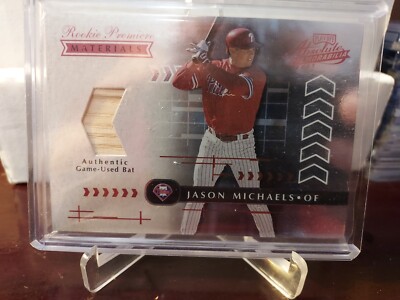 Jason Michaels #156 2001 Playoff Absolute Rookie Material Game-Used Bat ...
