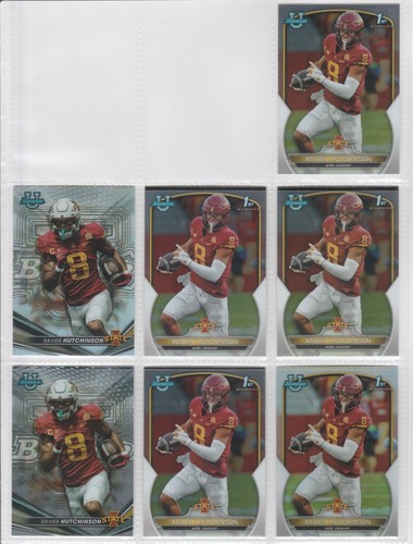 IOWA ST CYCLONES 7 CARD LOT XAVIER HUTCHINSON 2022 BOWMAN U CARDS GREAT ...