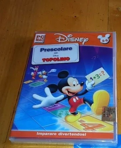 Disney Topolino Pre-school X PC/Mac Cd-Rom New Italian Sealed English ...