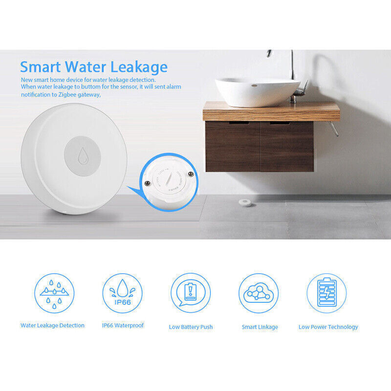 Ewelink Zigbee Smart Home Water Leak Sensor Wireless Flood Detector ...
