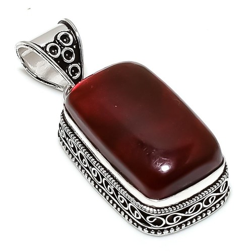 Red Labradorite Gemstone 925 Sterling Silver Gift Jewelry Pendant 1.97 ...