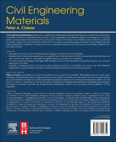 Civil Engineering Materials by Peter A. Claisse 9780081002759 | eBay