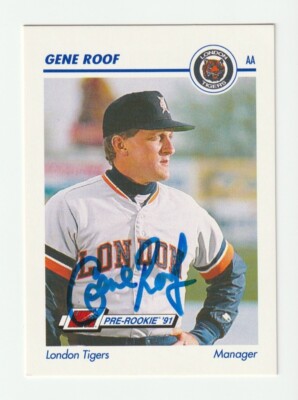 Gene Roof Signed 1991 Line Drive AA Card #399 Auto Detroit Tigers ...