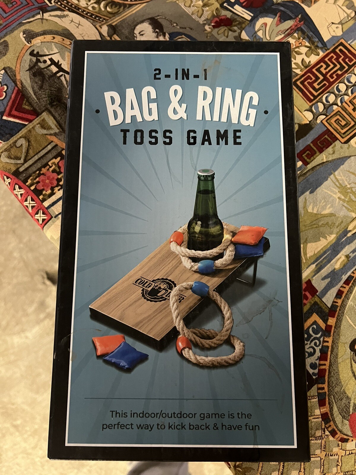 Brand New-drinking game for backyard 2 in 1 bean bag toss and ring toss ...