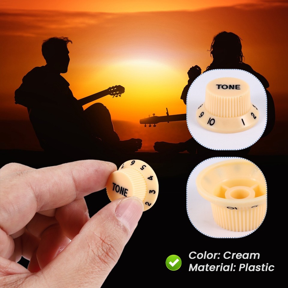 Cream Dark Blau Font 1 Volume und 2 Tone Guitar Control-Regler für ...