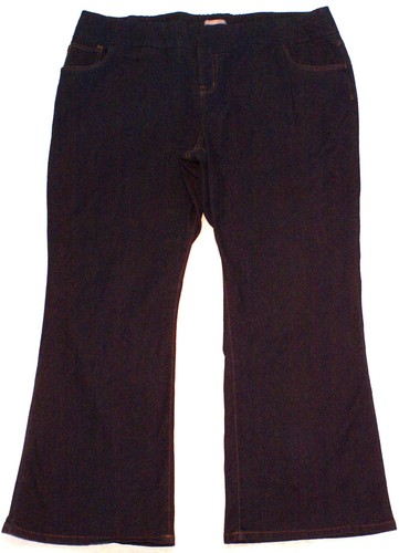 Woman Within Elastic Waist High Rise Pull On Denim Pants Blue Jeans ...